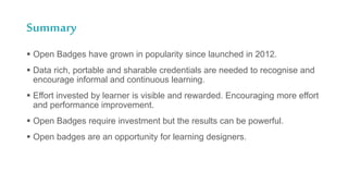 What are Open Badges? | PPTX | Technology & Computing