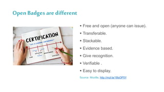 What are Open Badges? | PPTX | Technology & Computing