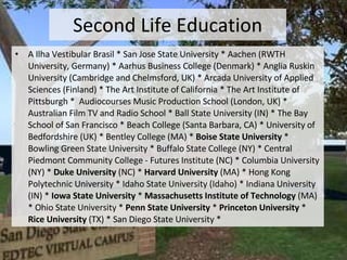 Introducing Second Life To K 12 Educators | PPT