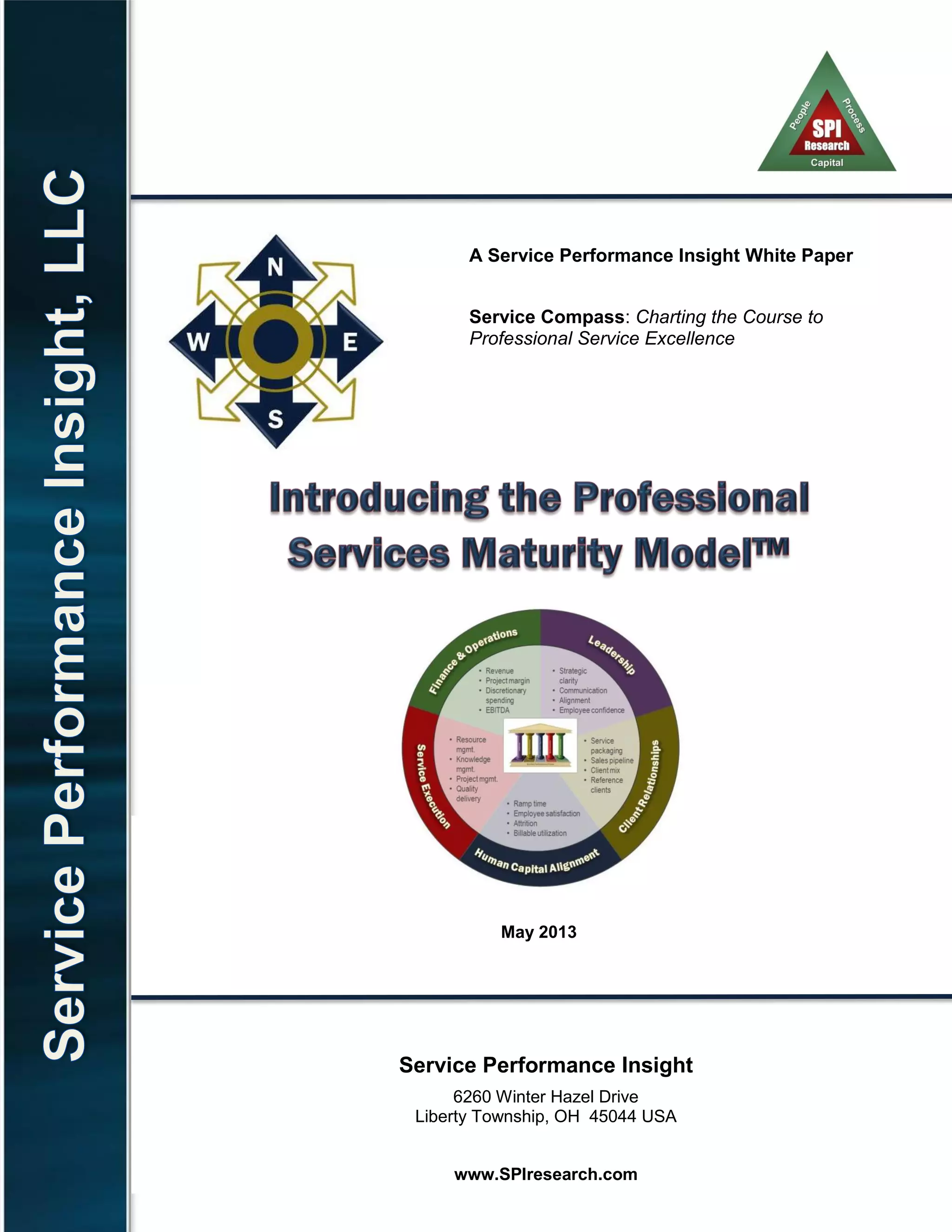 Introducing the Professional Service Maturity Model | PDF