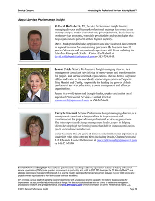 Introducing the Professional Service Maturity Model | PDF