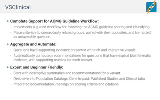 Introducing VSClinical: Streamlining ACMG Variant Interpretation Guidelines | PDF