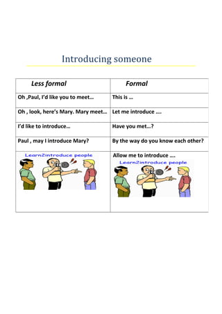 Introducing Someone