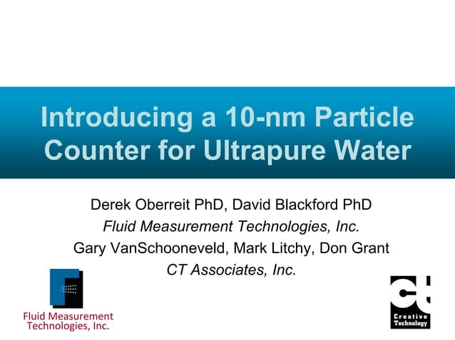 Introducing a 10-nm Particle Counter for Ultrapure Water | PDF ...