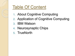 COGNITIVE COMPUTING | PPT