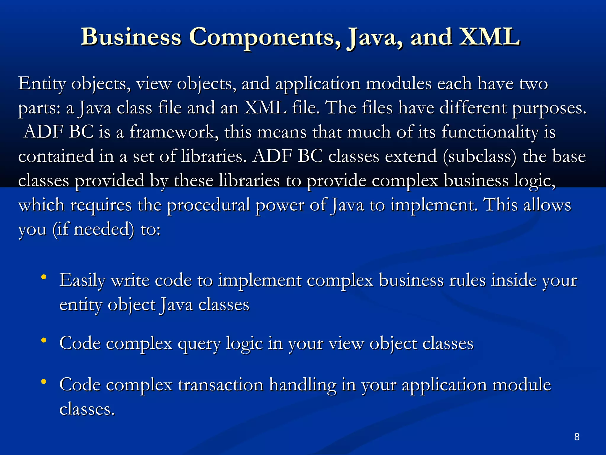 Introducing adf business components | PPT