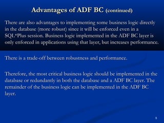 Introducing adf business components | PPT
