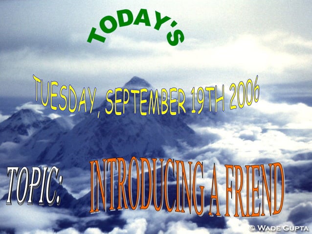 Introducing a friend | PPT