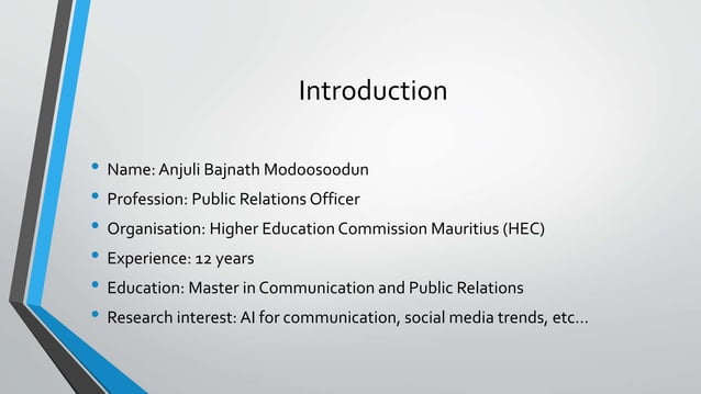 Introducing AI tools for Public Relations.pptx | Technology Industry | Industries