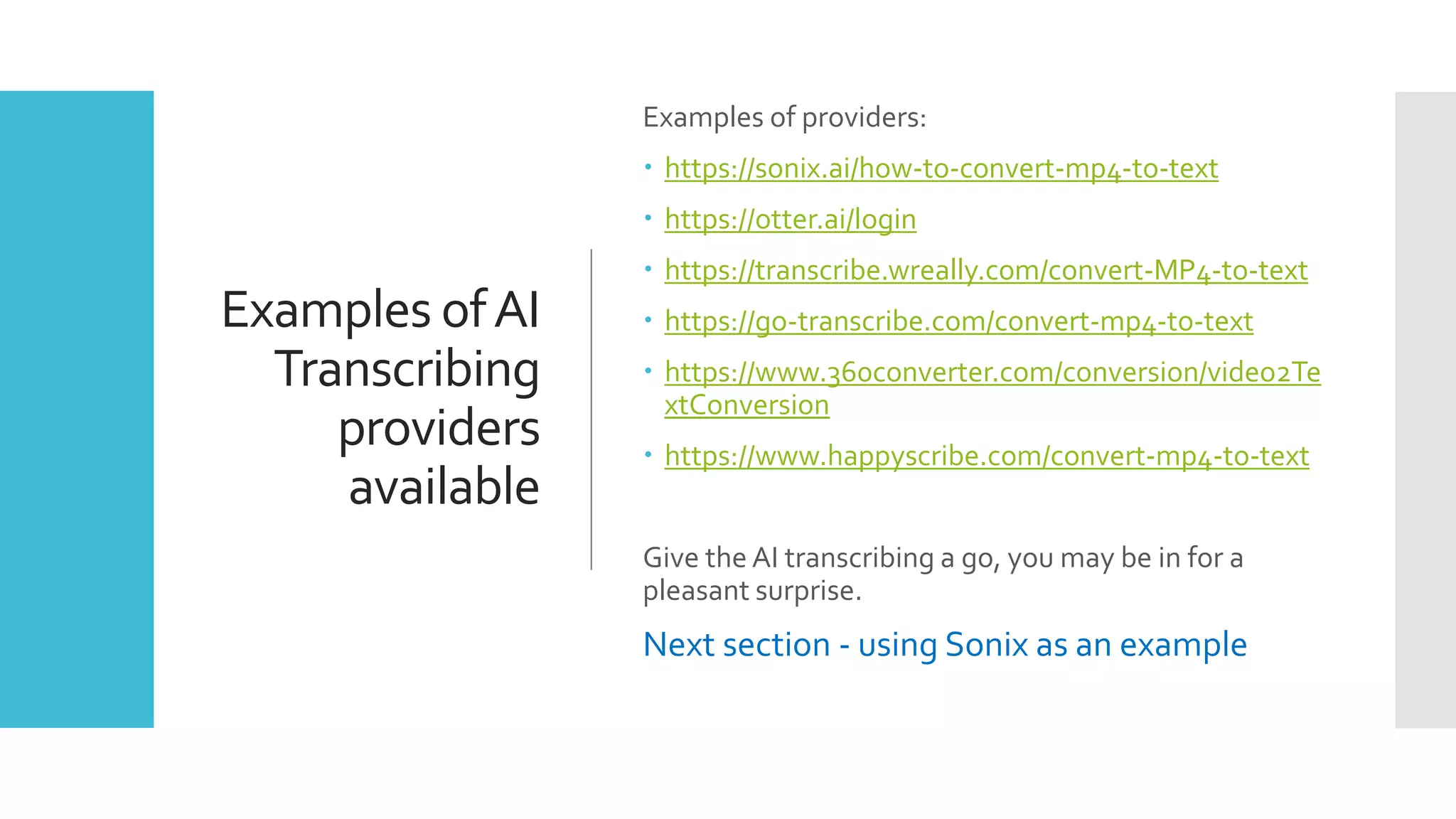 Using AI to transcribe qualitative data: Personal reflections of an ...