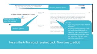 Using AI to transcribe qualitative data: Personal reflections of an ...