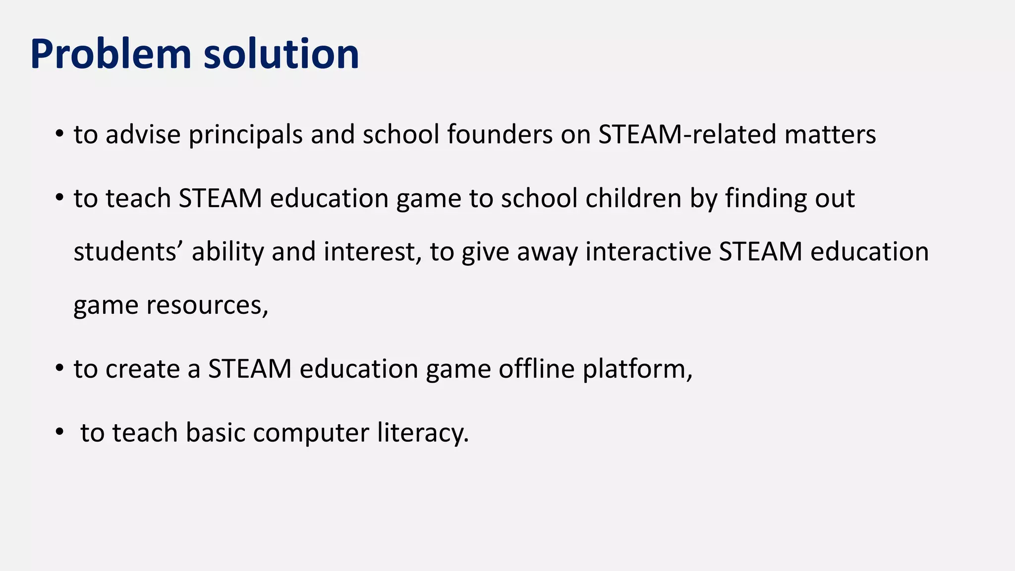 Introducing and teaching steam educational games to secondary school ...