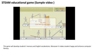 Introducing and teaching steam educational games to secondary school ...