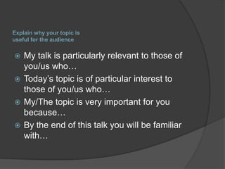 Introducing a presentation | PPTX