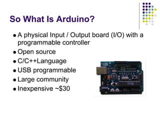 Introducing... Arduino | PDF | Computer Peripherals | Computing