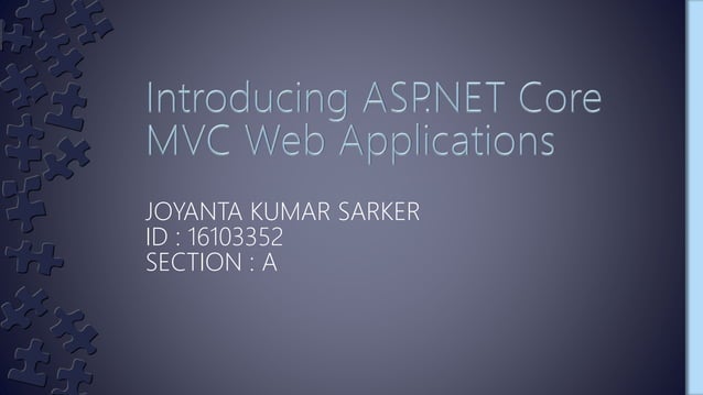 Introducing Core Mvc Web Application Ppt