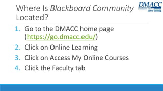 Dmacc blackboard store
