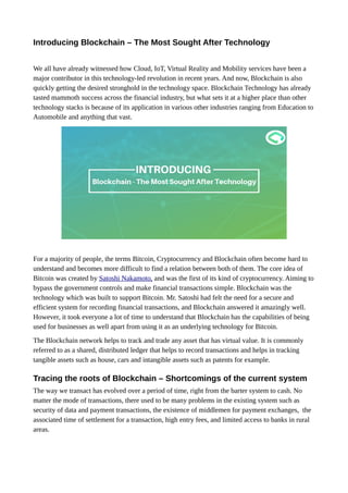 Ultimate guide to understand- What is Blockchain Technology | PDF