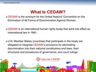 Introducing Cities for CEDAW | PPTX