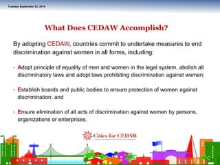 Introducing Cities for CEDAW | PPTX