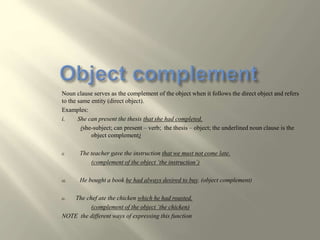 The Noun Clause | PPTX