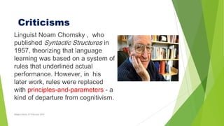 Introducing cognitivism as a learning theory | PPTX