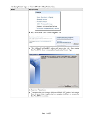 Introducing Content Types Microsoft Windows Share Point Services | PDF