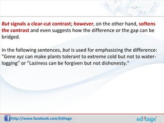 Introducing contrast with "but" and "however" | PPT