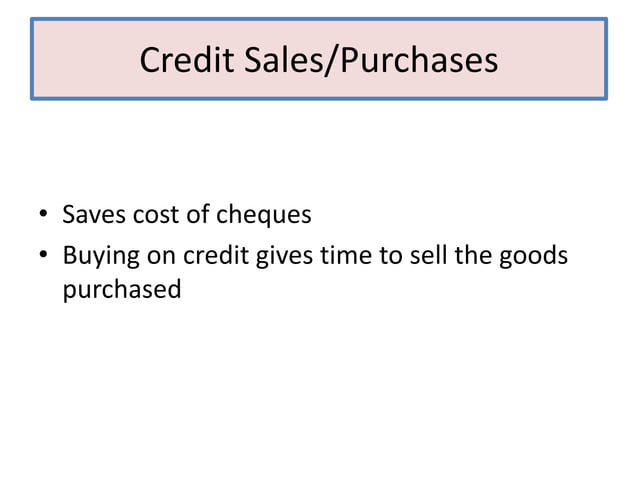 Introducing credit transactions | PPTX
