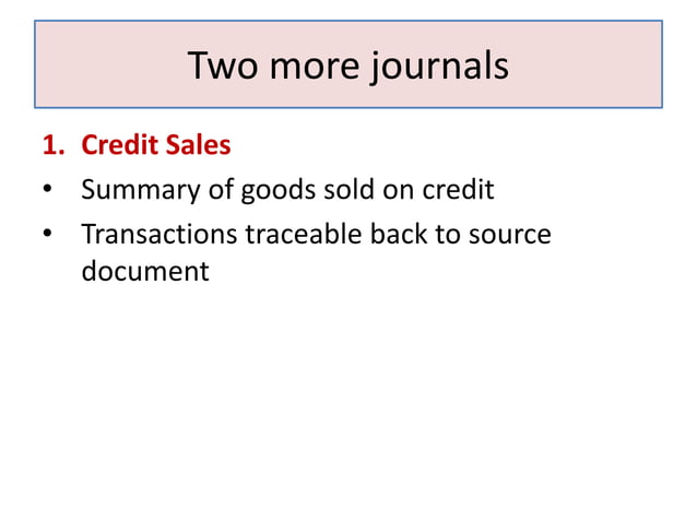 Introducing credit transactions | PPTX