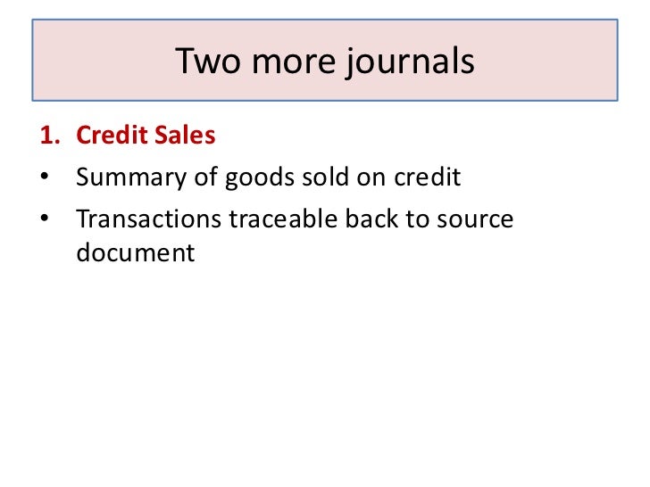 Introducing credit transactions