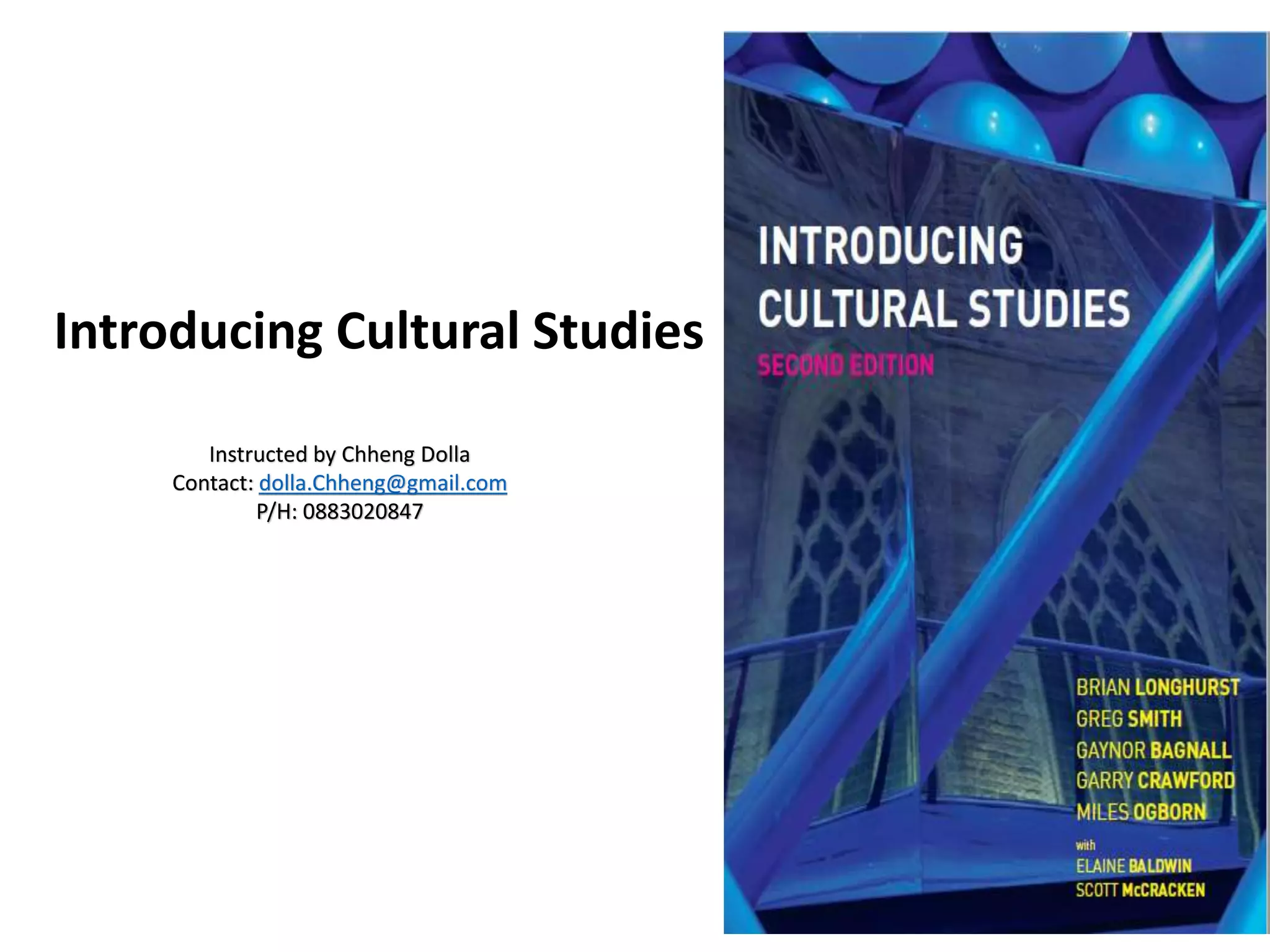 Introducing cultural studies course outline | PPT