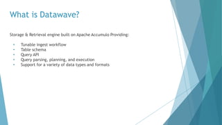 Introducing DataWave | PPTX | Databases | Computer Software and Applications