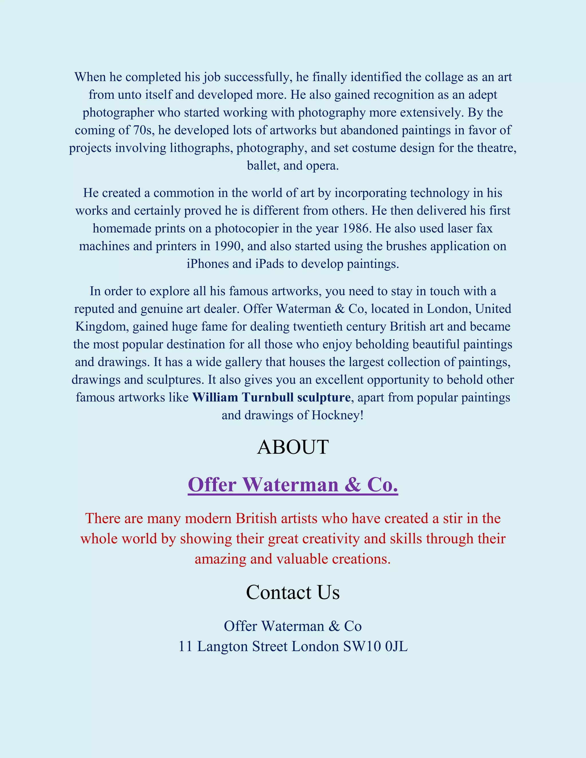 Introducing David Hockney | DOCX