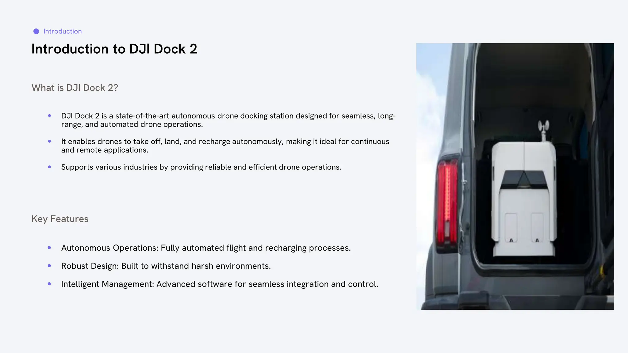 Introducing DJI Dock 2 - Revolutionizing Autonomous Drone Operations | PPTX