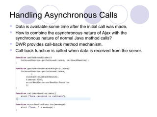 Introducing dwr (direct web remoting) | PPT | Web Design and HTML | Internet