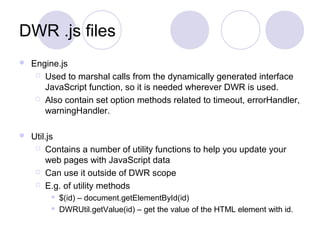 Introducing dwr (direct web remoting) | PPT | Web Design and HTML | Internet