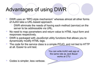 Introducing dwr (direct web remoting) | PPT | Web Design and HTML | Internet