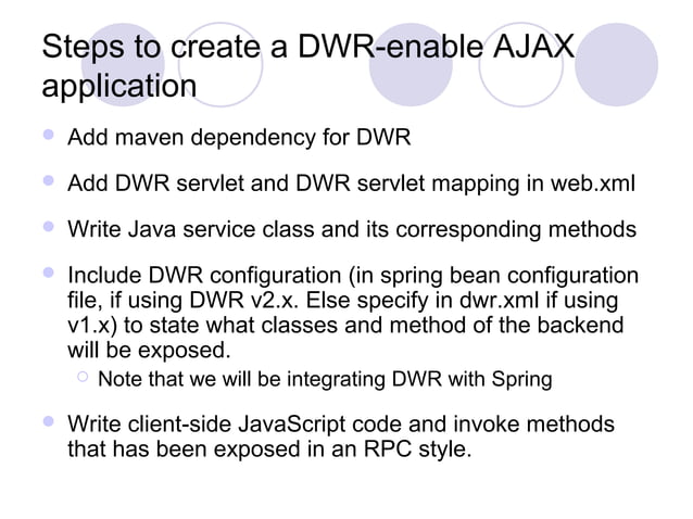 Introducing dwr (direct web remoting) | PPT Introducing dwr (direct web remoting) | PPT
