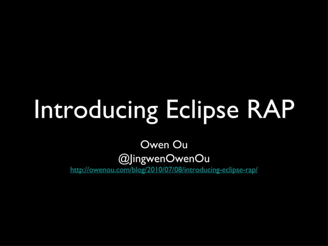 Introducing eclipse rap | PPT