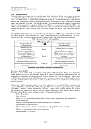 Introducing effective problem solving culture in higher | PDF