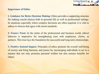 Introducing Ethics: Meaning, Scope, And Importance Of Ethics | PPTX