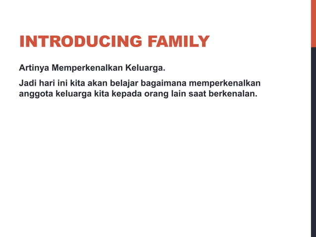 INTRODUCING Family with simple way by English lesson.ppt