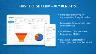 CRM for Logistics - First Freight CRM | PPT
