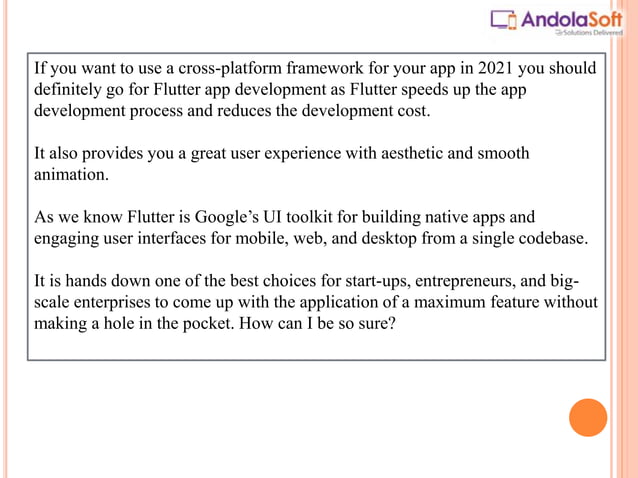 Introducing flutter the future of cross platform | PPT