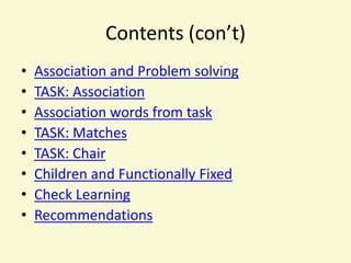 Introducing functional fixedness | PPTX