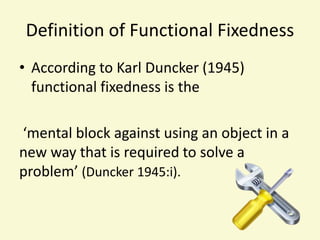 Introducing functional fixedness | PPTX