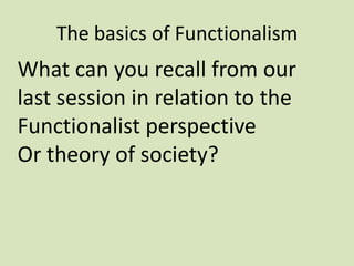 Introduction to FUNCTIONALISM | PPTX