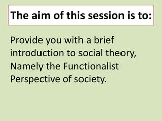 Introduction to FUNCTIONALISM | PPTX
