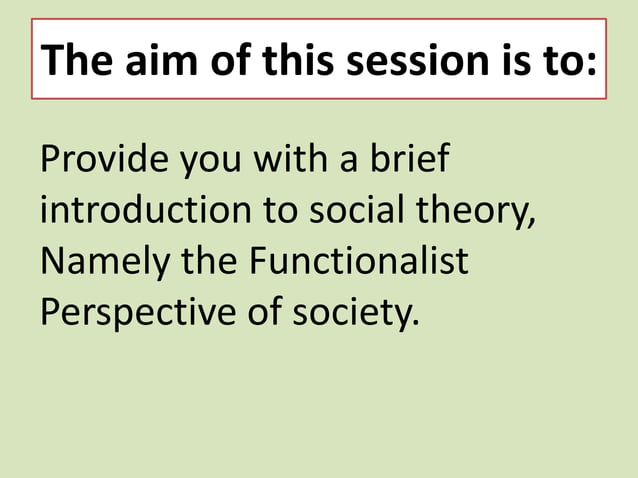 Introduction to FUNCTIONALISM | PPTX